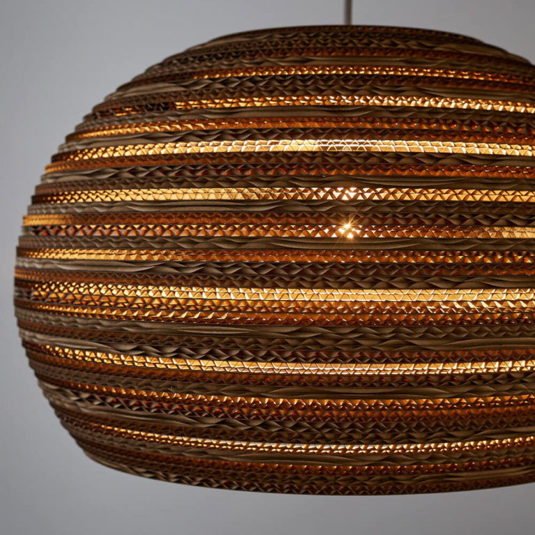 CartOn C5 cardboard lamp shade | spere pendant - Chalk & Moss