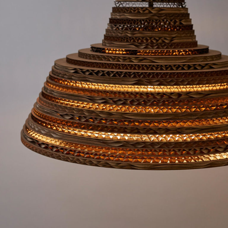 CartOn C7 natural lamp shade - cardboard pendant - Chalk & Moss