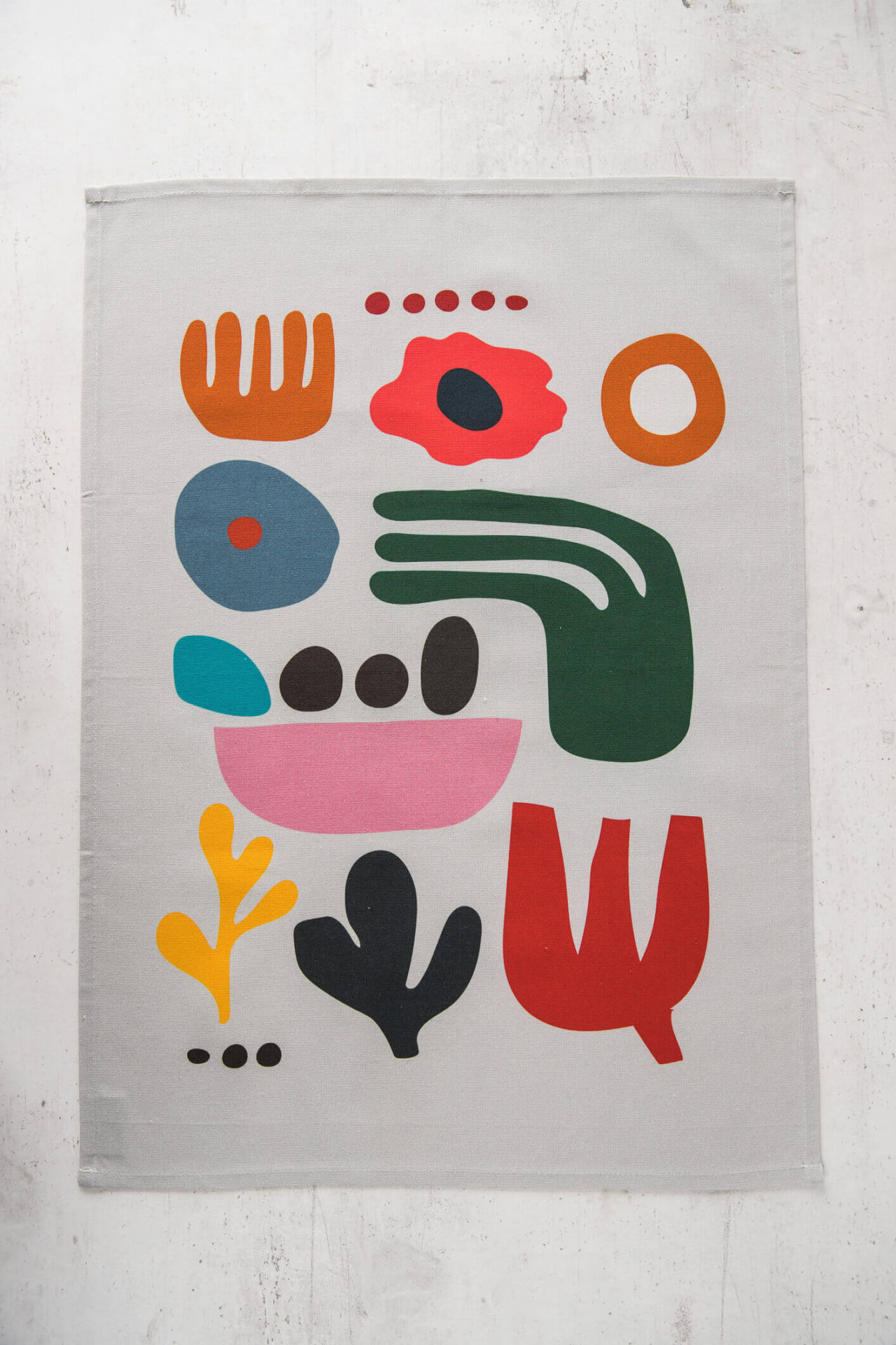 Flower - Scandinavian inspired abstract floral tea towels - Chalk & Moss