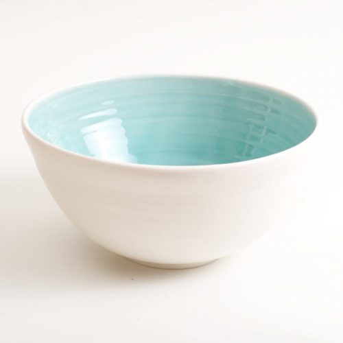 Deep Bowl Coloured Handmade Porcelain - Chalk & Moss