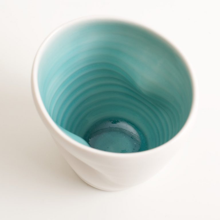 Handmade Mug, Porcelain Dimples by Linda Bloomfield - Chalk & Moss