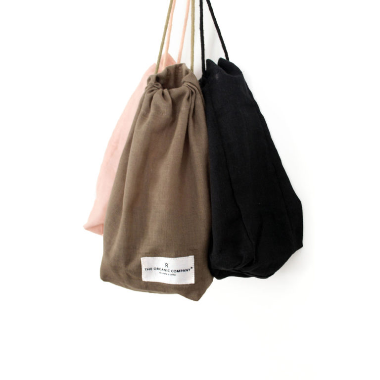Overnight bag Big long bag III - organic cotton (black or clay)